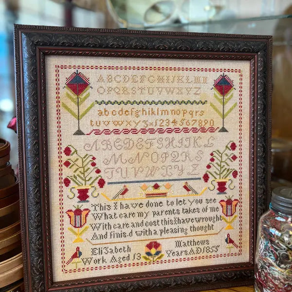 Elizabeth Matthews 1855 by Red Barn Samplers - Colorado Cross Stitcher