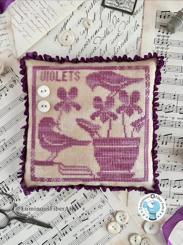 Gathering Violets by Luminous Fiber Arts - Colorado Cross Stitcher
