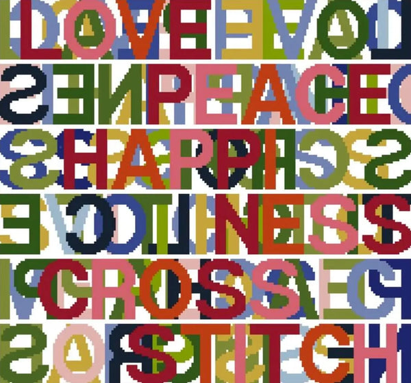 Love, Peace, Happiness, Cross Stitch by Historische Stickmuster ...