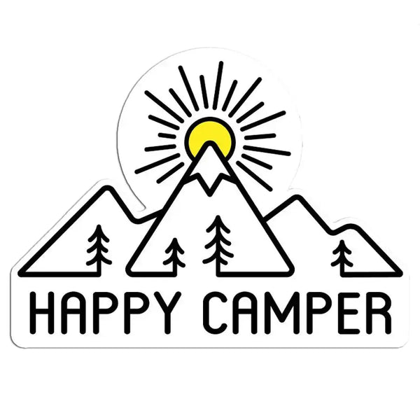 Sticker - Happy Camper - Colorado Cross Stitcher