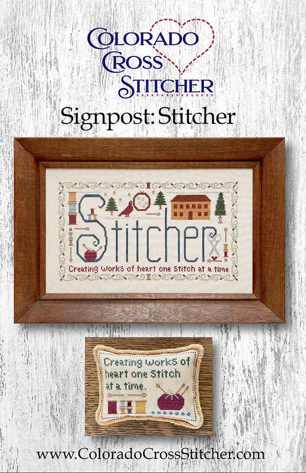 Signpost: Stitcher (PDF Pattern) by Colorado Cross Stitcher