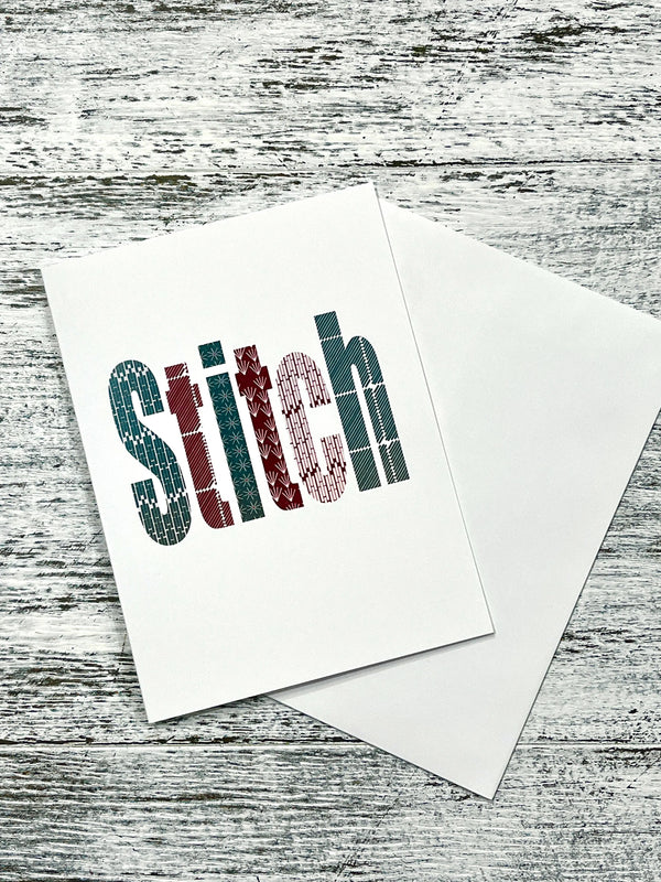 Stitch Red and Green Card - Colorado Cross Stitcher