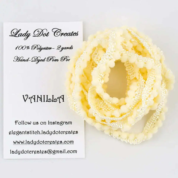 Vanilla Pom Pom Trim by Lady Dot Creates - Colorado Cross Stitcher